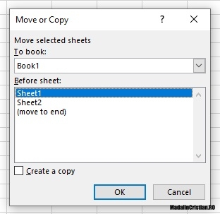 Operații cu foi de calcul Microsoft Excel - MadalinCristian.RO